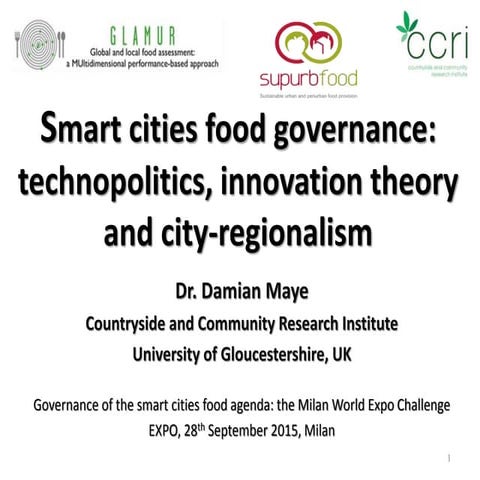 Smart Cities Food Governance | PPTX
