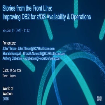 Redirected Recovery of Recovery Expert for DB2 on z/OS | PPTX | Databases | Computer Software ...