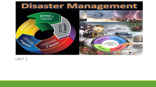Disaster Management Introduction & Classification | PPTX
