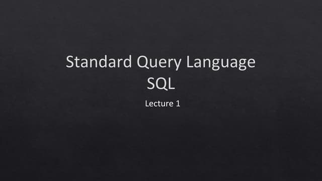 DMV - All Lectures SQL.pptxpComplete SQL | PPT DMV - All Lectures SQL.pptxpComplete SQL | PPT