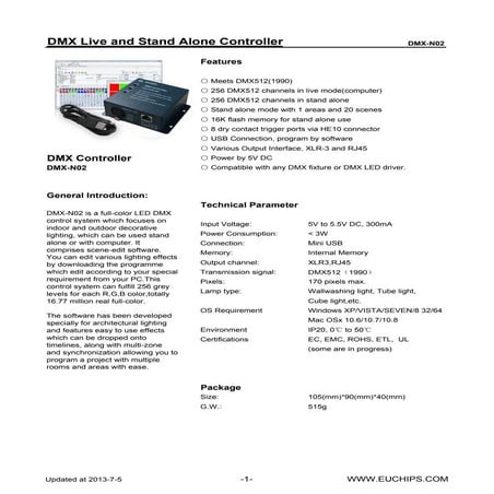 dmx master controller DMX-N02 | PDF