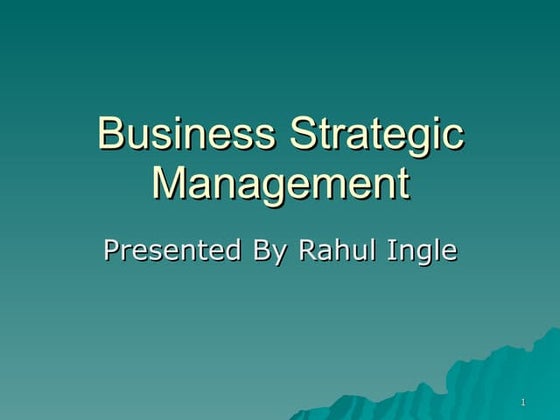 Strategic management ppt | PPTX