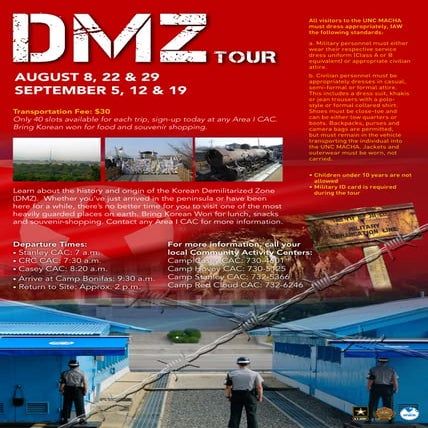 Dmz tour august 2015 | PDF