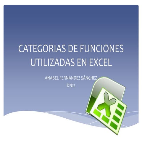CATEGORÍA DE FUNCIONES EN EXCEL (TEXTOS) | PPTX