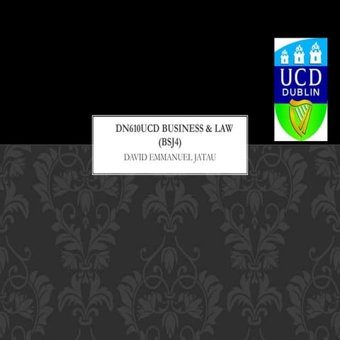 Dn610 ucd business & law | PPTX