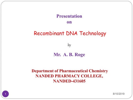 Genetic Engineering | PPT