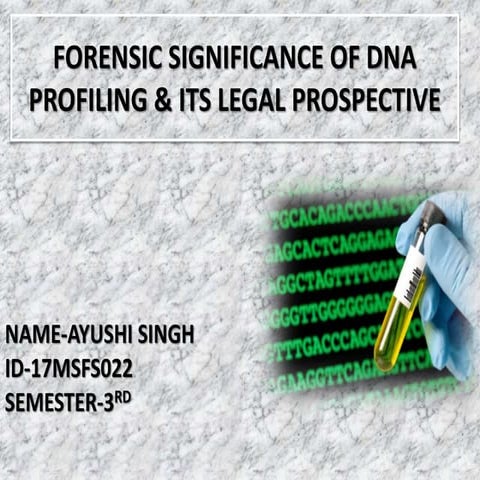 Forensic DNA Profiling | PPTX | Genealogy and Ancestry | Hobbies ...