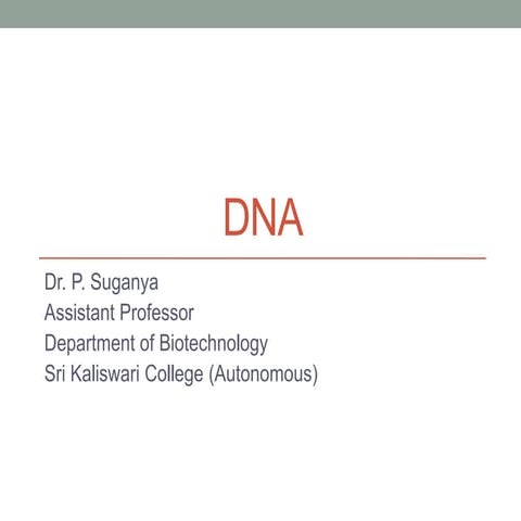 Basics of DNA Structure | PPT