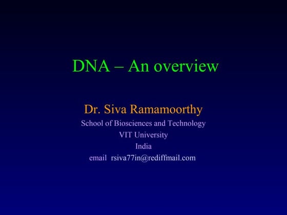DNA as genetic material | PPT