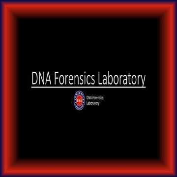 Dna Forensics Lab | PPT