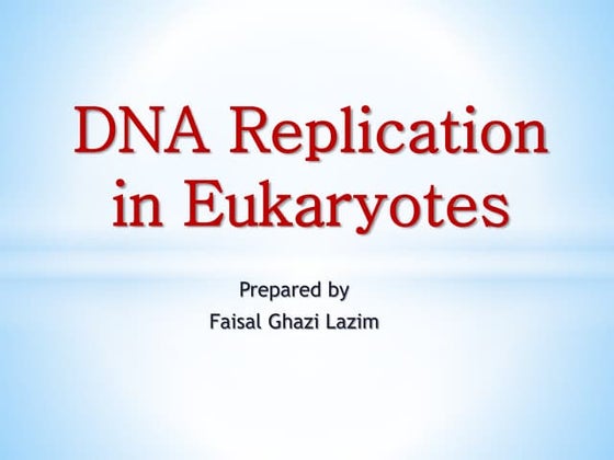 Dna replication eukaryotes | PPTX