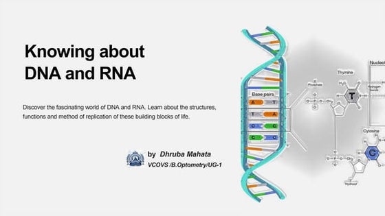 DNA vs RNA and Comparison.pptx