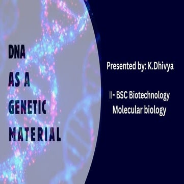 DNA The Genetic Material . pdf | PDF