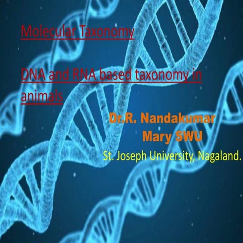 DNA and RAN based taxonomy in animals | PDF