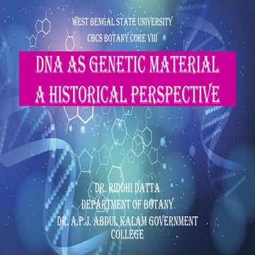 DNA as genetic material | PDF