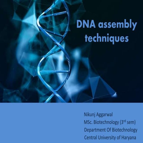 Dna assembly techniques | PPTX