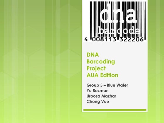 Dna barcoding: Signal Hill | PPT