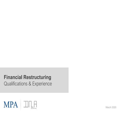 Expertise in financial restructuring | PPT