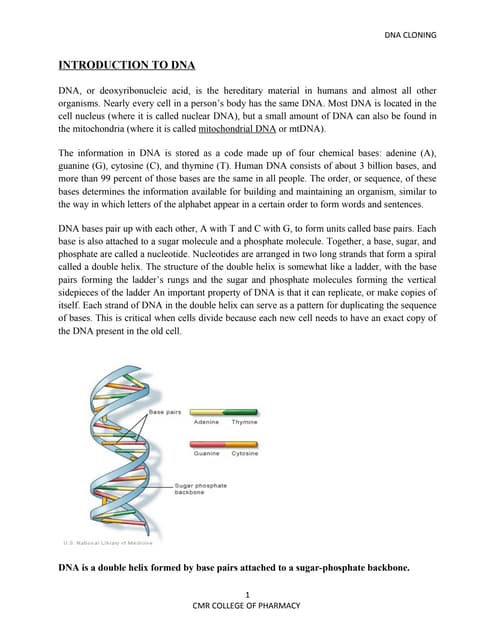 DNA MANIPULATION.pptx Restriction Endonucleases | PPTX