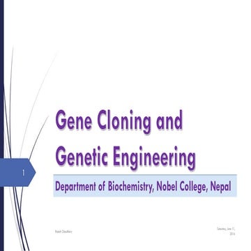 Dna cloning & genetic engineering | PDF