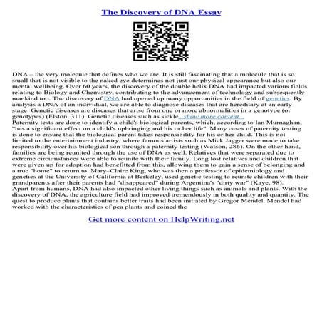 Dna Essay | PDF