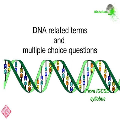 Dna Terms + Questions IGCSE | PPS