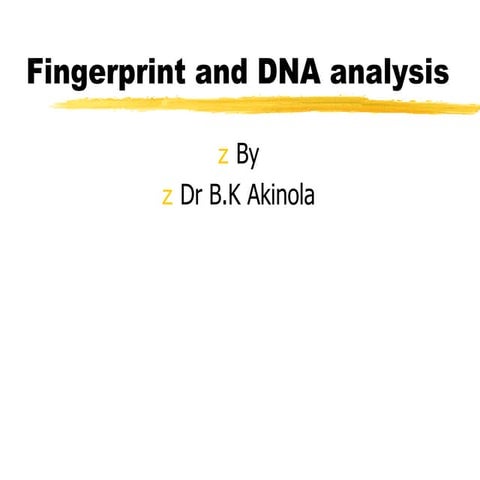 DNA FINGERPRINTING | PPT