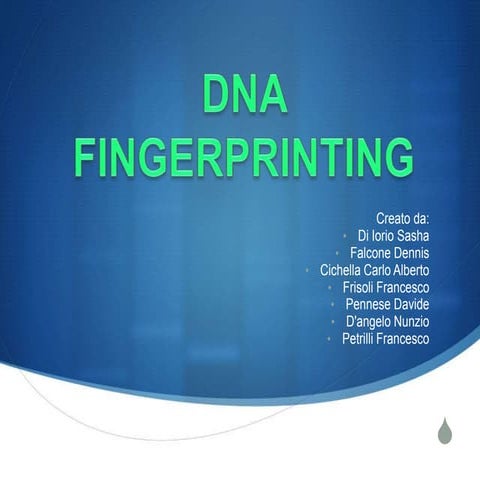 Dna finger printing | PPTX