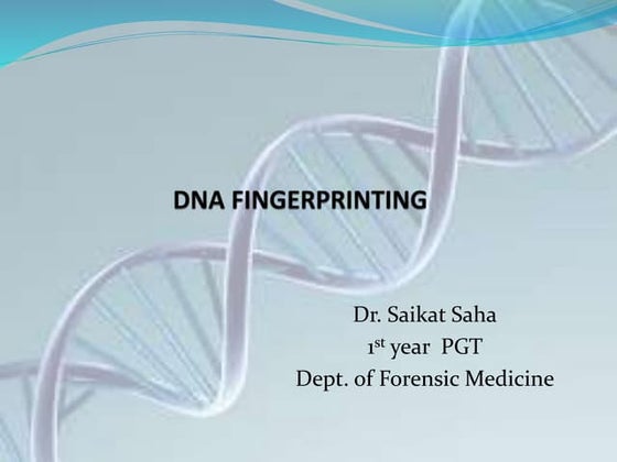 Dna finger printing | PPTX