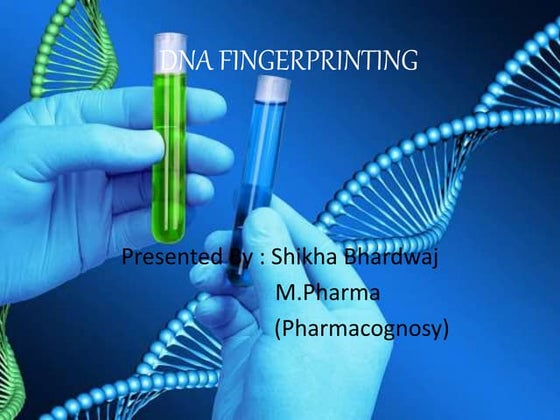 molecular biology DNA finger printing technique | PPT