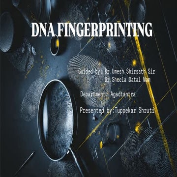 DNA Fingerprinting.pptx..forensic science | PPTX