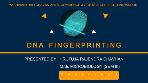 Dna fingerprinting | PPTX | Genetics | Science