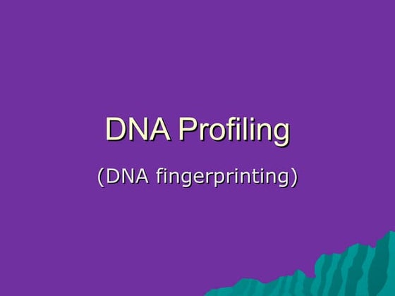 Dna Profiling Using Pcr Notes | PDF