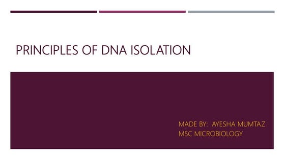 Dna extraction from human blood | PPT