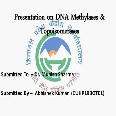 Dna methylases & topoisomerases | PPTX