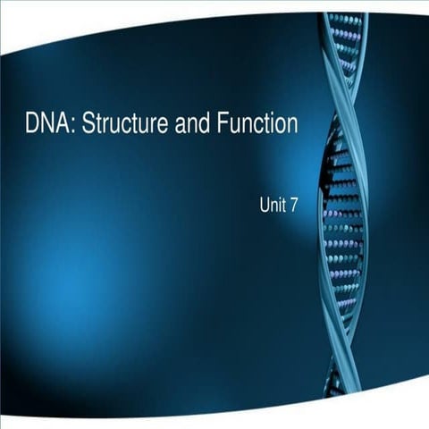 DNA Structure and Function Week 2 Lecture in Earth and Life Science | PPTX