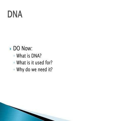 DNA structure and function in living beings | PPT