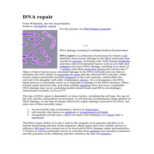 Dna repair | PDF