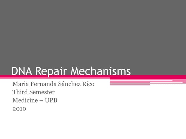 MUTATIONS & DNA REPAIR MECHANISMS