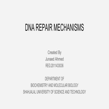 Dna Repair Mechanism's | PPT