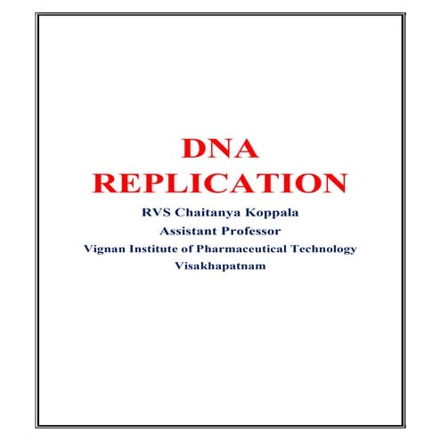 DNA REPLICATION | PDF