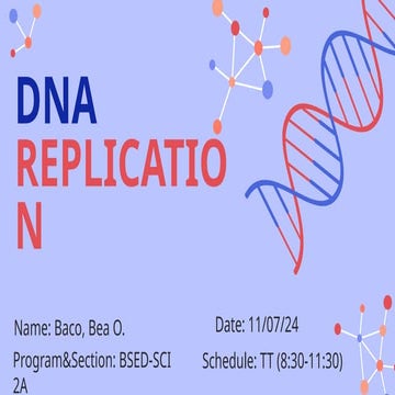 DNA REPLICATION. Bsed science PowerPoint | PPT