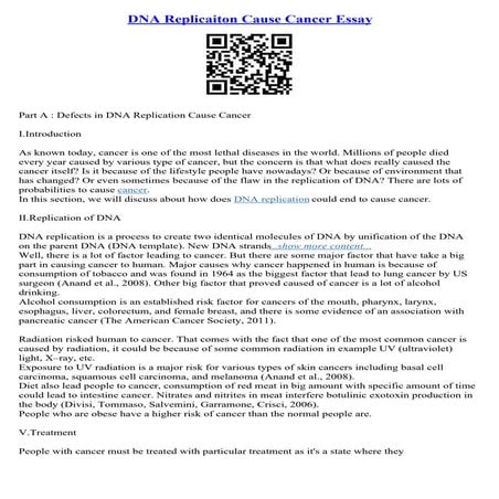 Dna Replication Essay | PDF