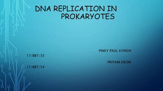 Dna replication in prokaryotes | PPTX | Chemistry | Science