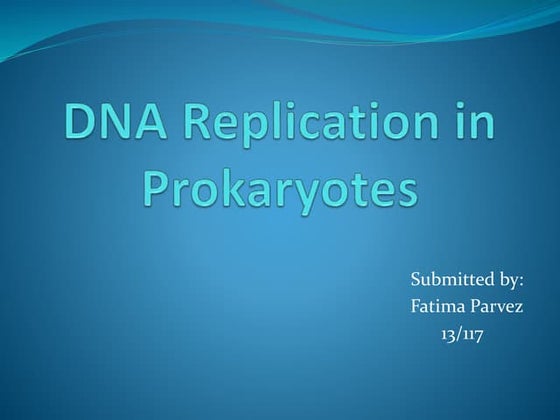 Replication of DNA | PPT