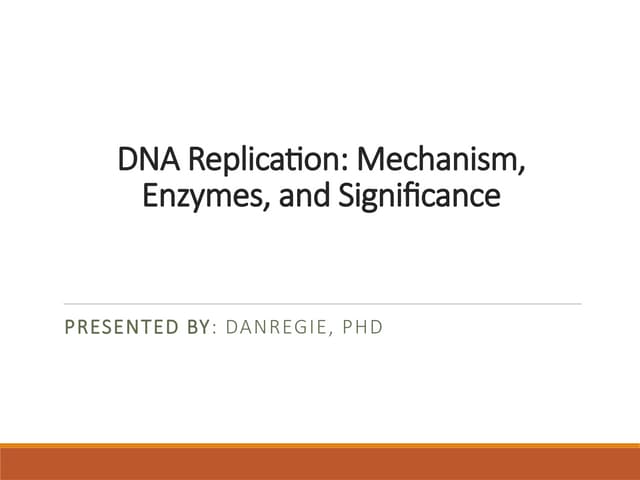 Dna replication | PPT