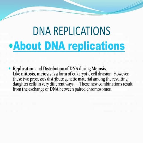 Dna replications | PPTX | Biological Sciences | Science