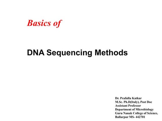 Maxam Gilbert Method Of Dna Sequencing Ppt