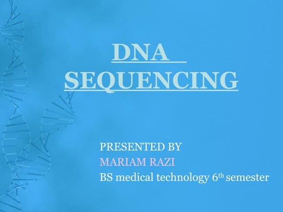 Dna sequencing | PPT