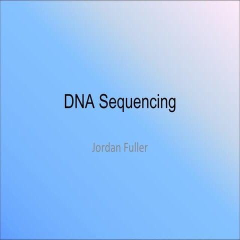 Dna sequencing | PPT